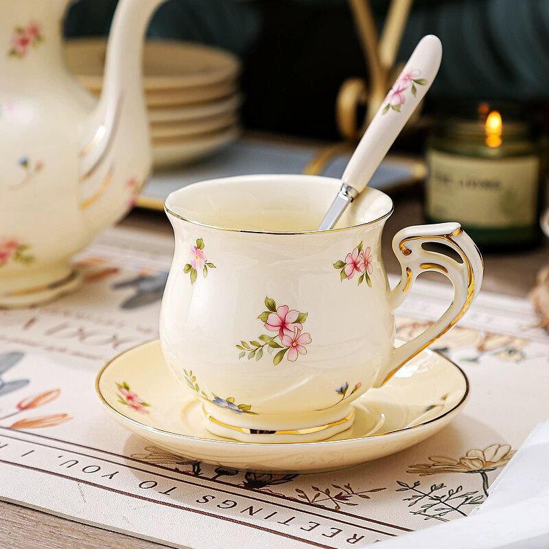 Кофейник в европейском стиле для заваривания кофе, чайник для молочного чая, набор керамических кофейников для дома,