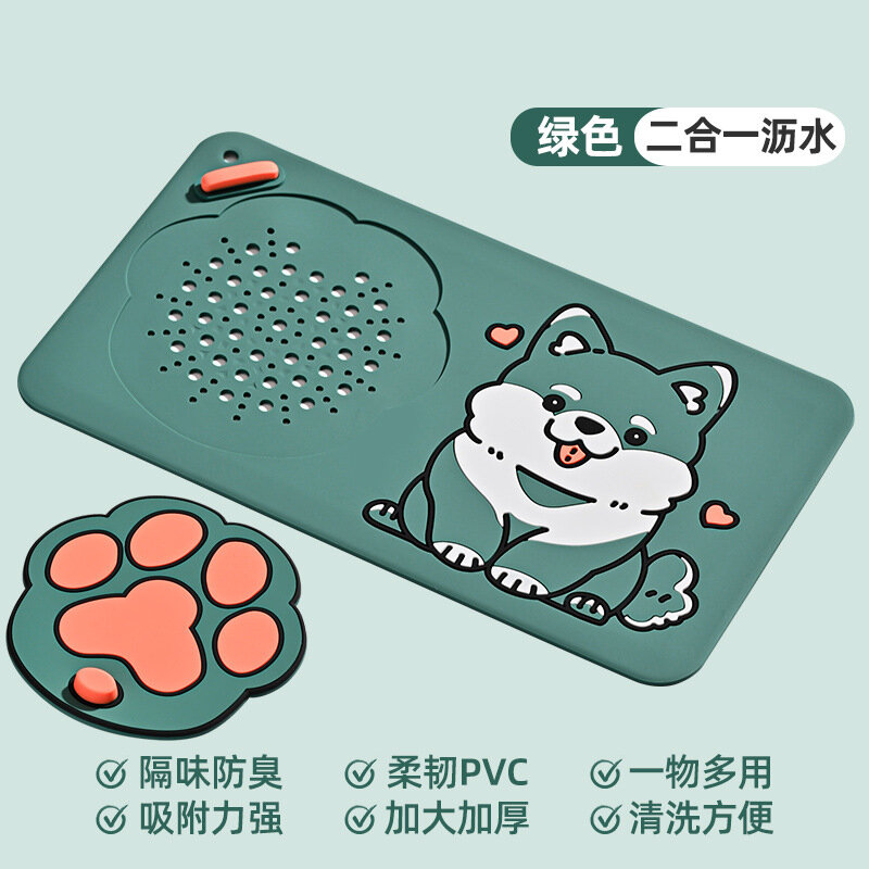 Прямоугольная крышка для сливного отверстия в ванной, защита от запаха, защита от насекомых, кухня, ванная, туалет, милый мультяшный силиконовый стикер для сливного отверстия