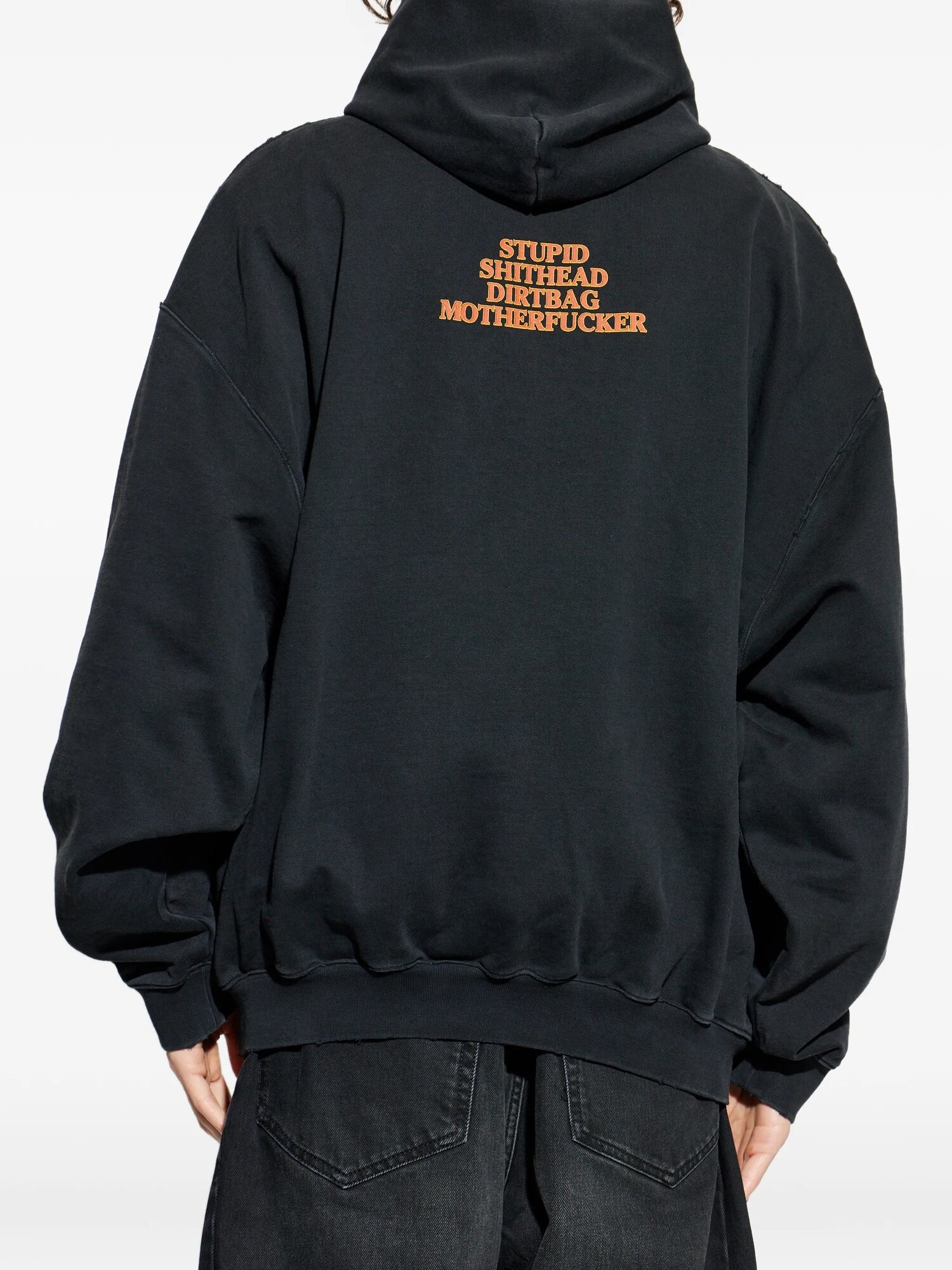 Худи Vetements Printed hoodie, размер 44, , black/black — фото 1