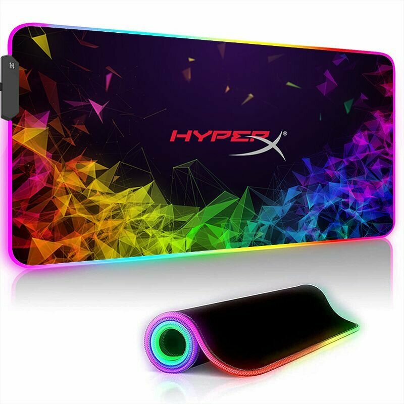 Коврик для клавиатуры и мыши "HyperX Gaming Desktop", зеркальный/серебристый