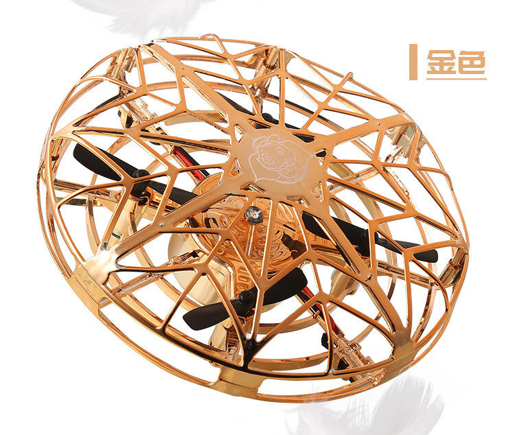 Индукционная летающая тарелка UFO, кросс-бордерный гироскоп, светящийся гироскопический шар, интеллектуальная интерактивная игрушка-квадрокоптер