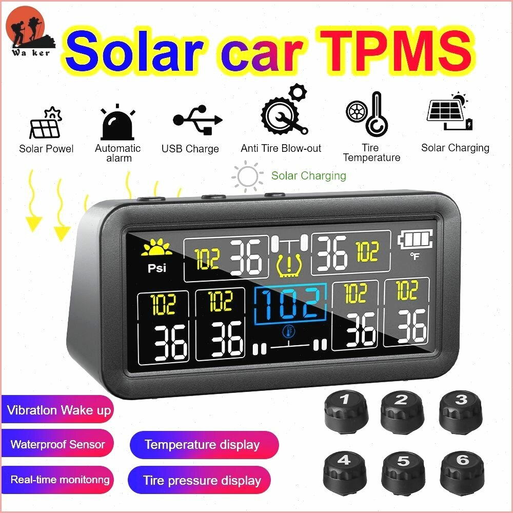 0 - 9.9 бар Сигнализация температуры давления, 6 - колесный датчик давления внешней шины