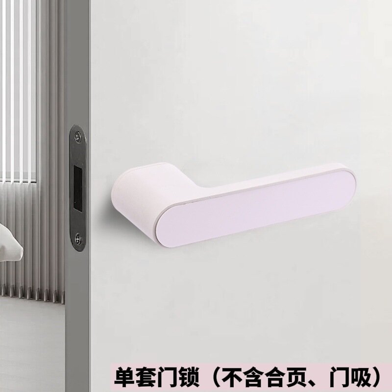 Минималистичный экологичный дверной замок для внутреннего использования, итальянский стиль, магнитный бесшумный дверной замок, дверной замок для спальни, интегрированный замок, простой комплект дверного замка для комнаты