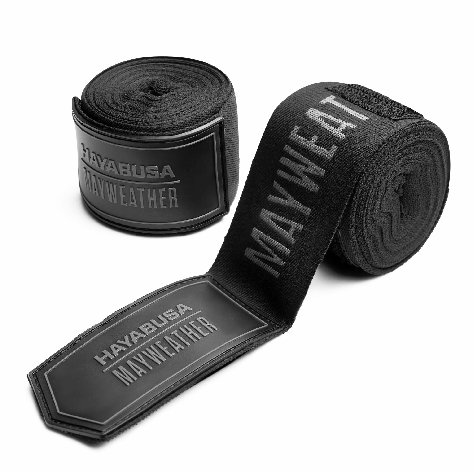 Бинты боксерские HAYABUSA Mayweather 180 Deluxe Hand Wraps 4,5м, черно-серебристые
