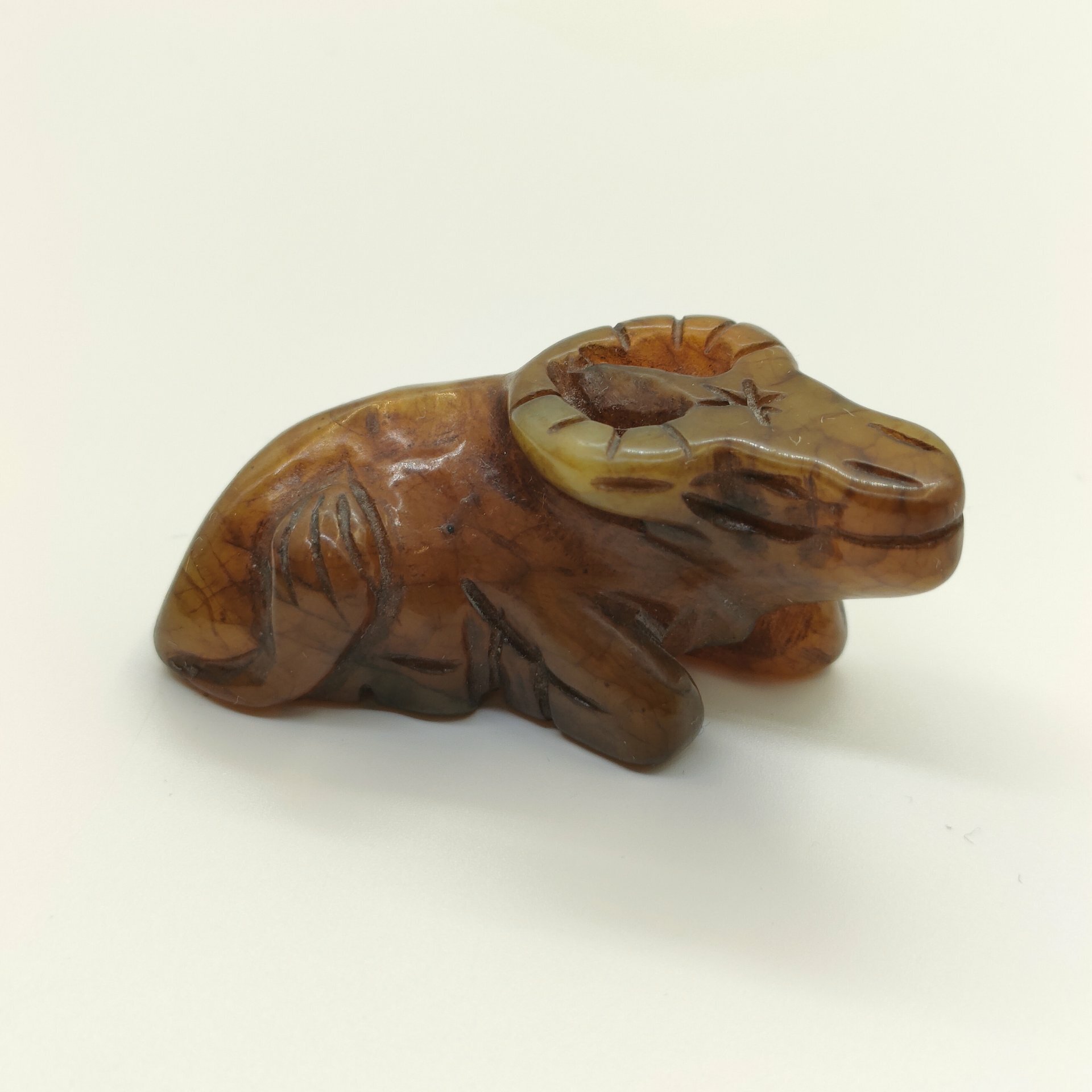 Статуэтка миниатюрная "Бык", натуральный камень, резьба, Азия, 1990-2015 гг.