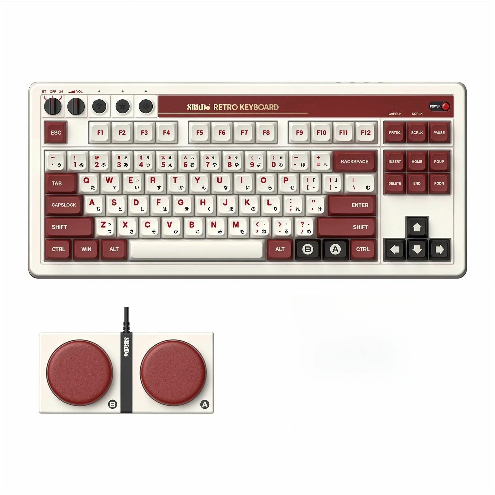 8BitDo Retro Mechanical Keyboard - Компактный дизайн, улучшенный игровой процесс - Совместимость с Windows и Android