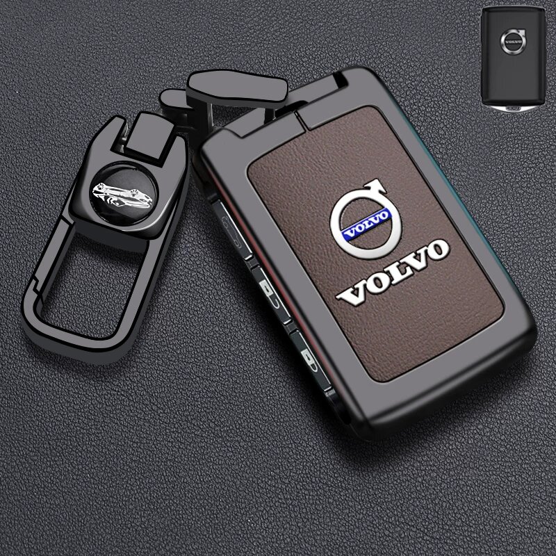 Чехол для ключа Volvo 2025 года, модель XC60, из натуральной кожи, для S90, XC40, полный чехол для S60, мужской, для