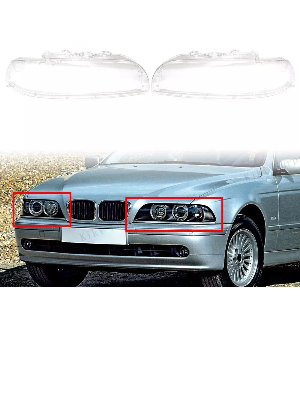 Два стекла фар BMW E39 Facelift (1996-2003)