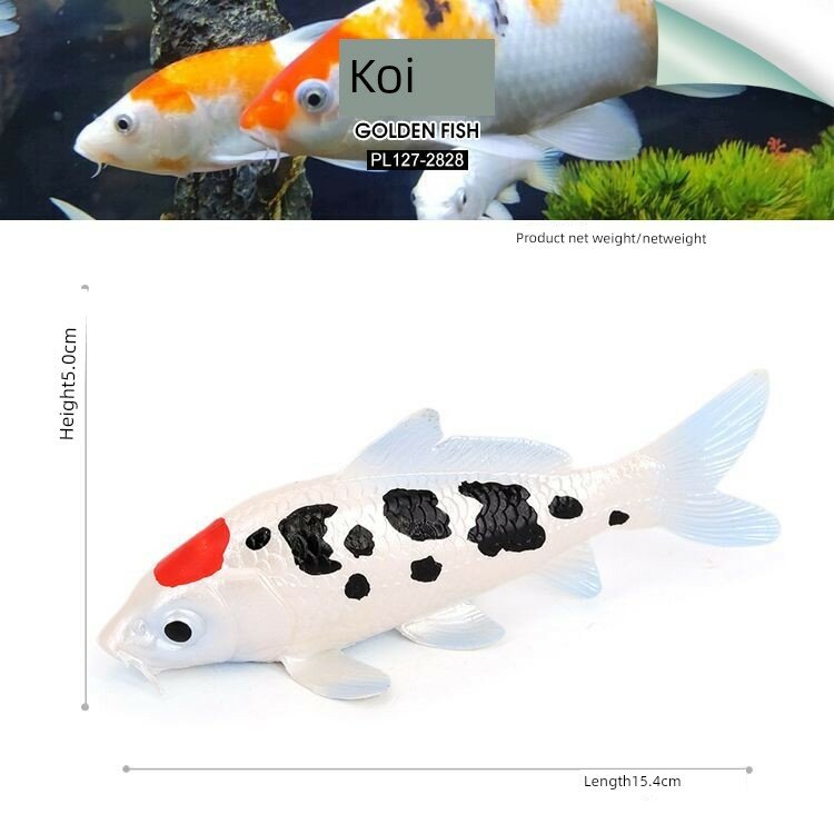 Карп-кой рыбка модель из резины 3D украшение для комнаты