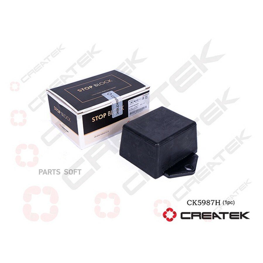 CREATEK Подушка рессоры F3000X3000 задней прямоуг, 2 отв. SZ952000730 от официального дистрибьютора, CREATEK, артикул CK5987H