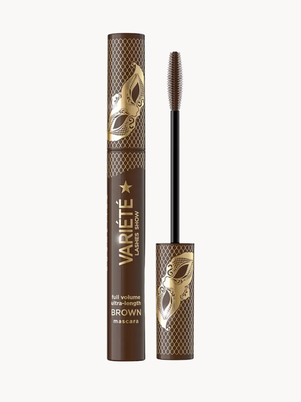 Тушь для ресниц Eveline Variety Lashes Show, увеличивающая объем, коричневая, 10 мл