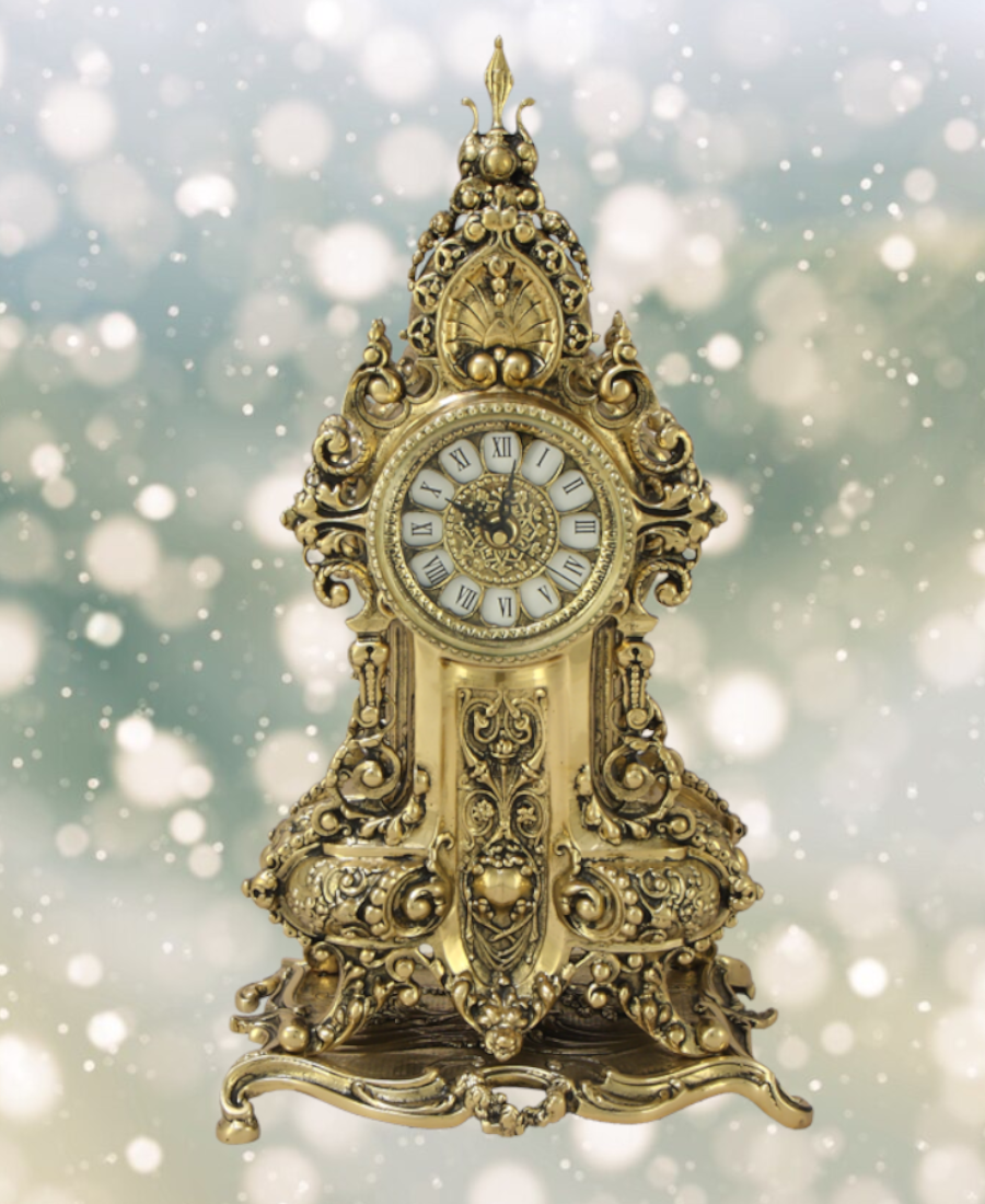 Часы каминные "Трон", бронза