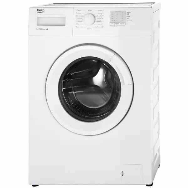 Узкая стиральная машина Beko WRS5511BWW 5 кг, 15 программ, 1000 оборотов, контроль дисбаланса и пенообразования, блокировка от детей