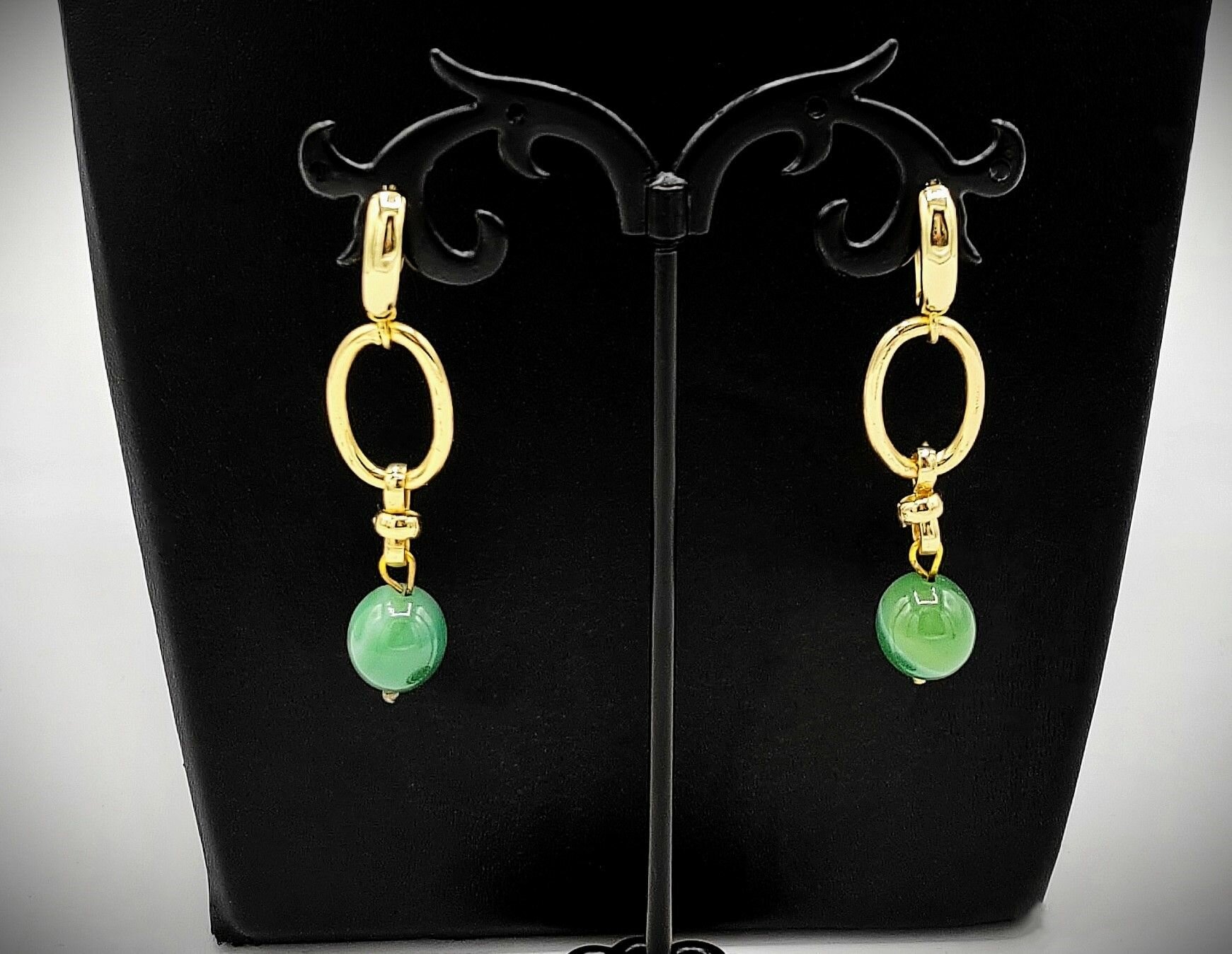 Серьги, агат