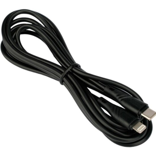 Кабель USB2.0 Cablexpert Type-C/Lightning, Classic 0.1, 2.1A, 20Вт, QC3, медь, 2м, черный, коробка