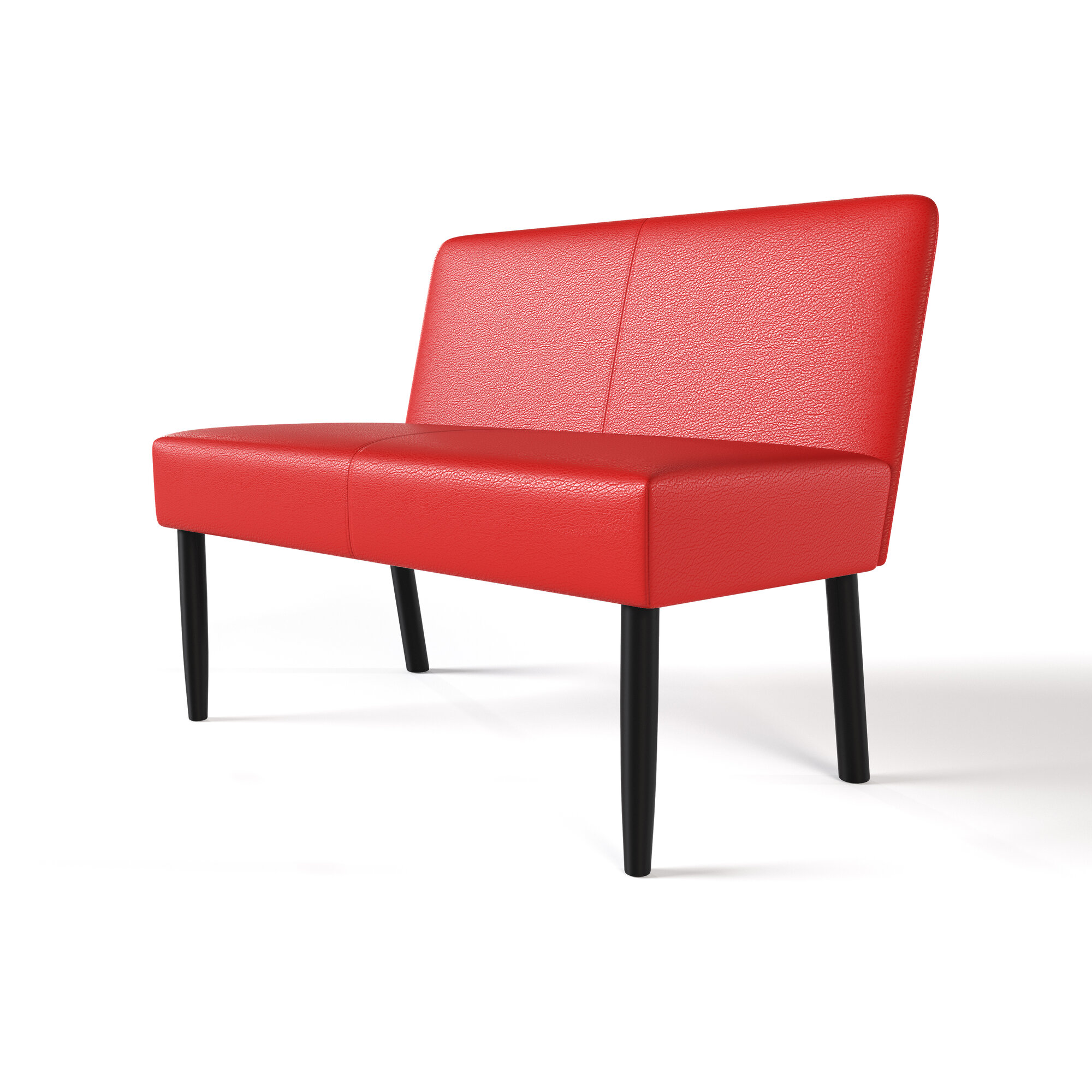 Диван SALON TRON, прямой, Мюнхен экокожа красный, 90х57х78 см