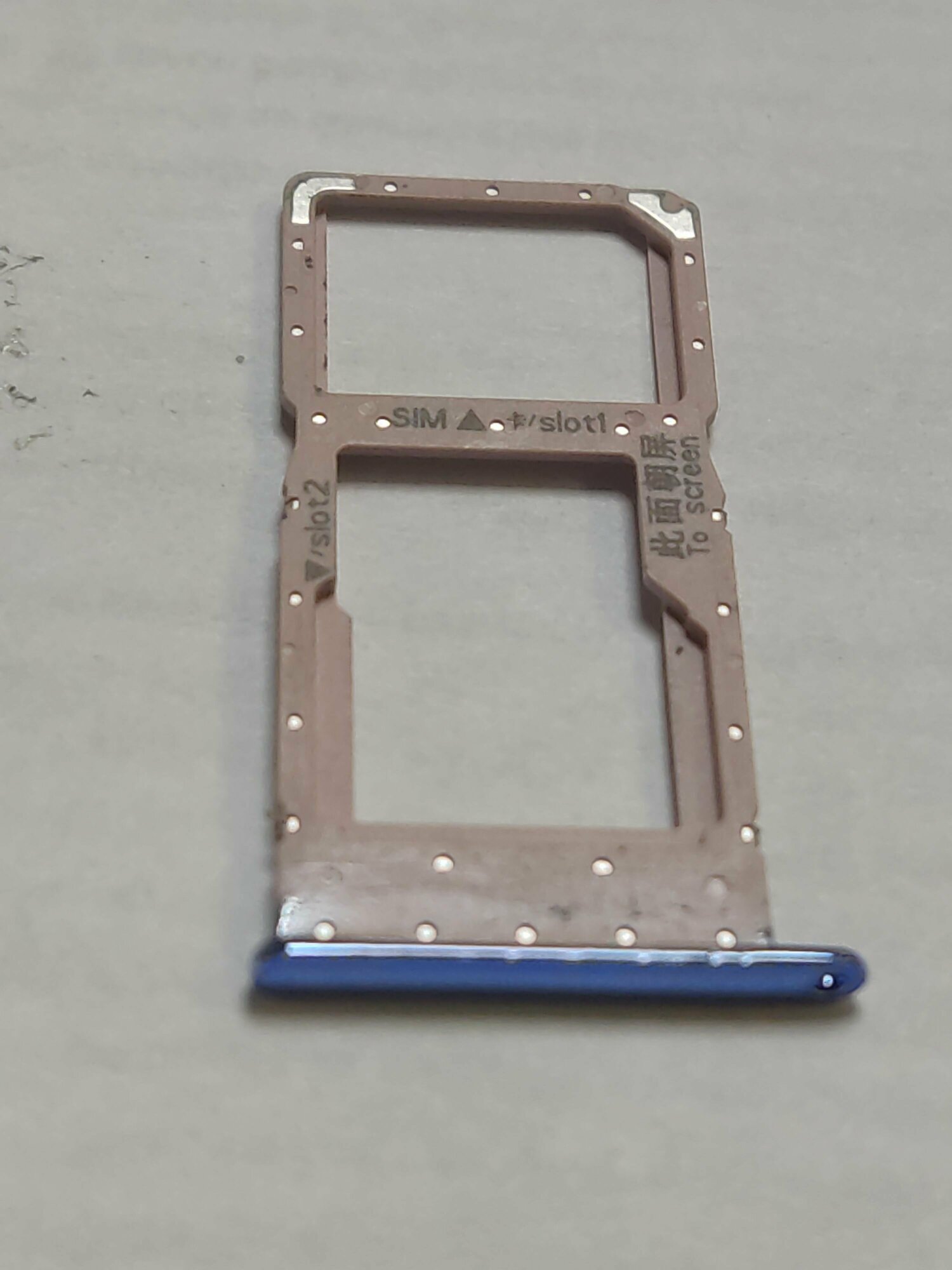 Сим лоток honor 10i, honor 10 lite синий