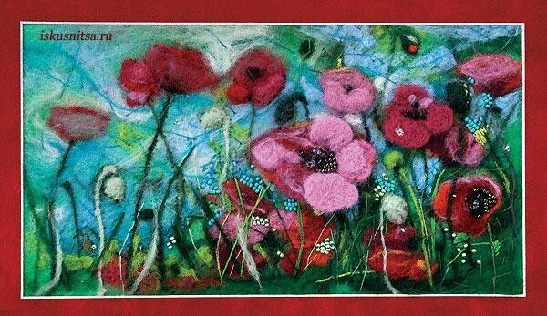 Набор для валяния картины Маки В-045