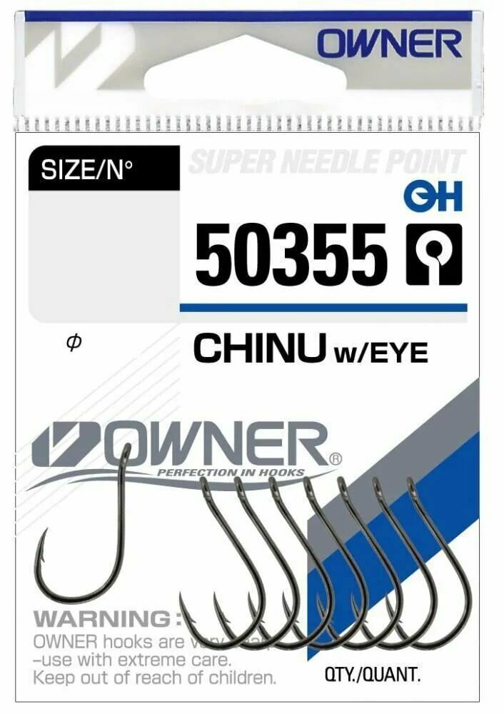 Крючки рыболовные Owner 50355 № 03 (10шт) Chinu, одинарные