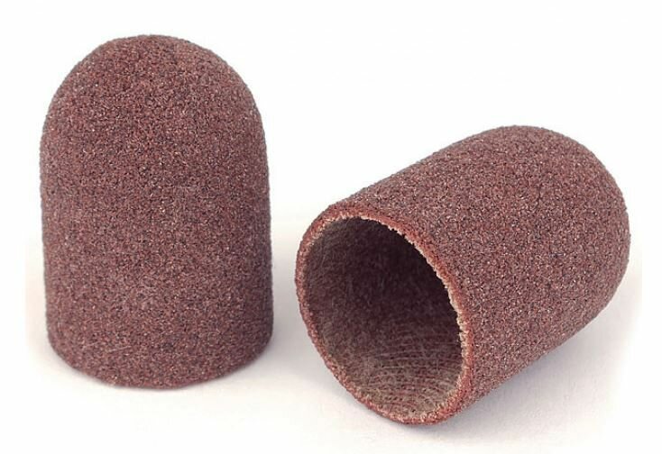 Колпачки Коричневые для педикюра, 16x25мм, 5 шт, 120грит