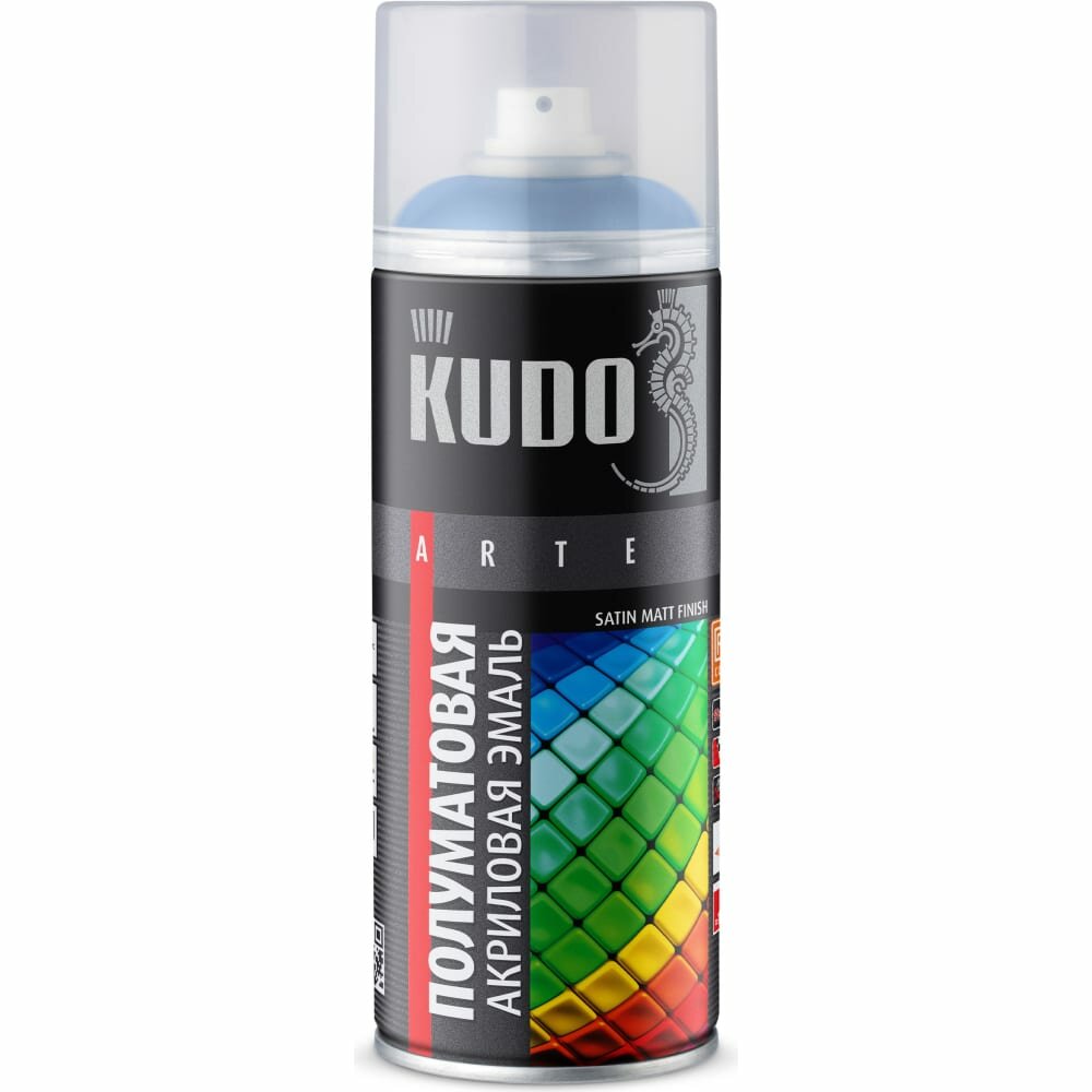 Универсальная эмаль KUDO RAL 5005 аэрозоль игнальный синий Satin 520 мл