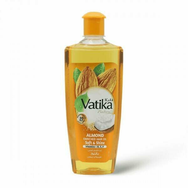 Vatika ALMOND Enriched Hair Oil, Soft & Shine, Dabur (Ватика миндаль Масло для волос, мягкость и блеск, Дабур), 200 мл.
