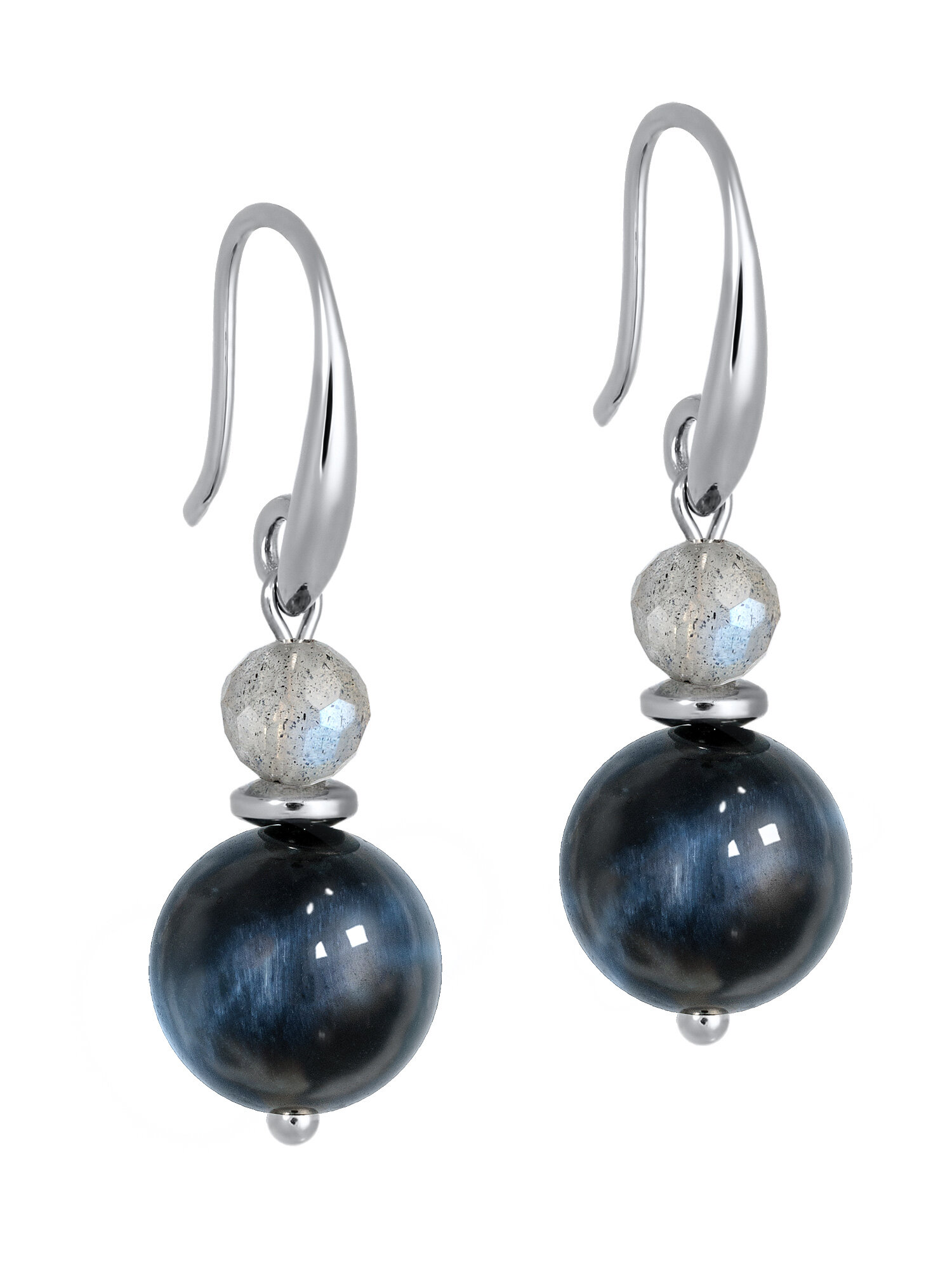 Серьги, лабрадорит