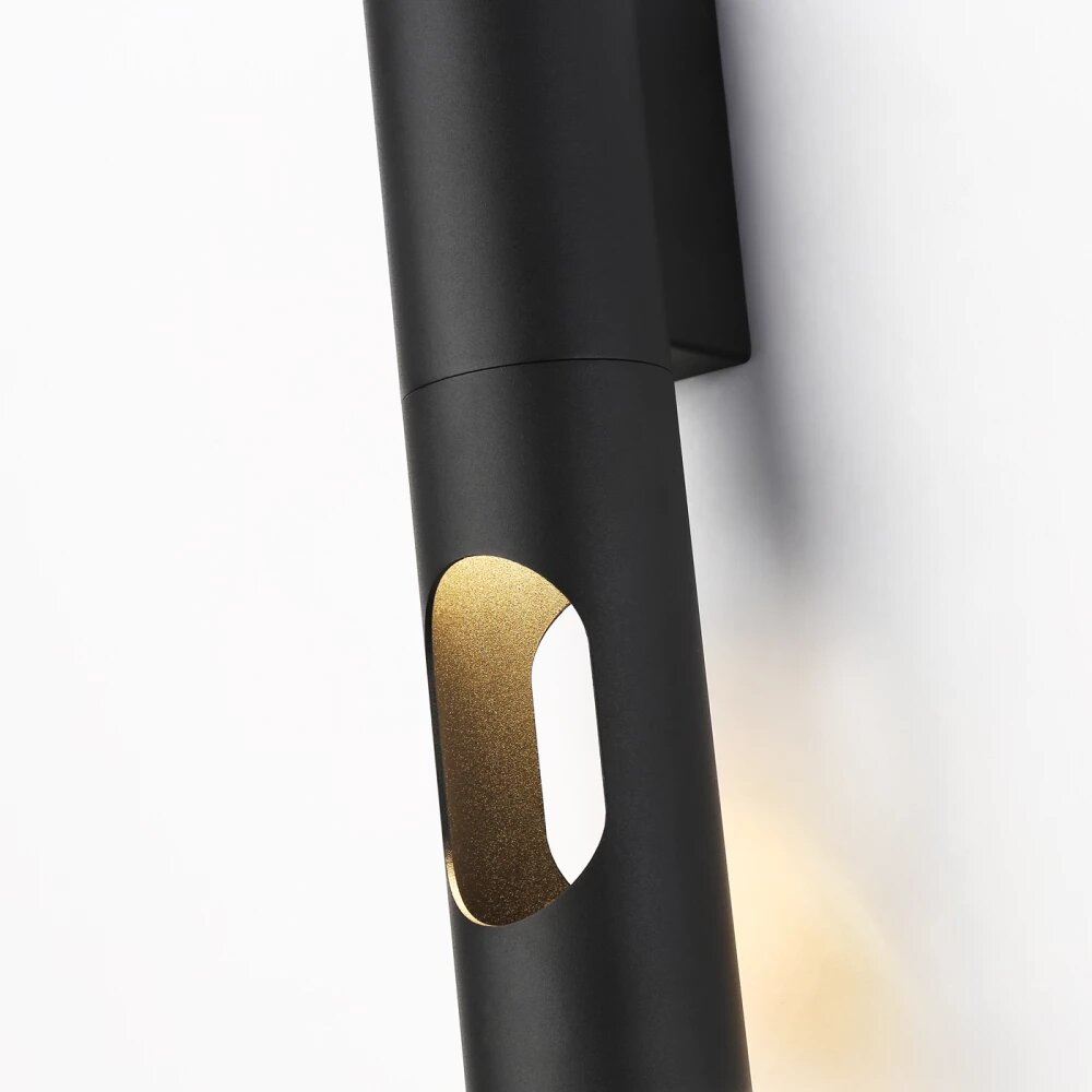 Светильник настенный со сменной лампой GU10 TN5102 BK черный GU10 max 12W 250*55*80