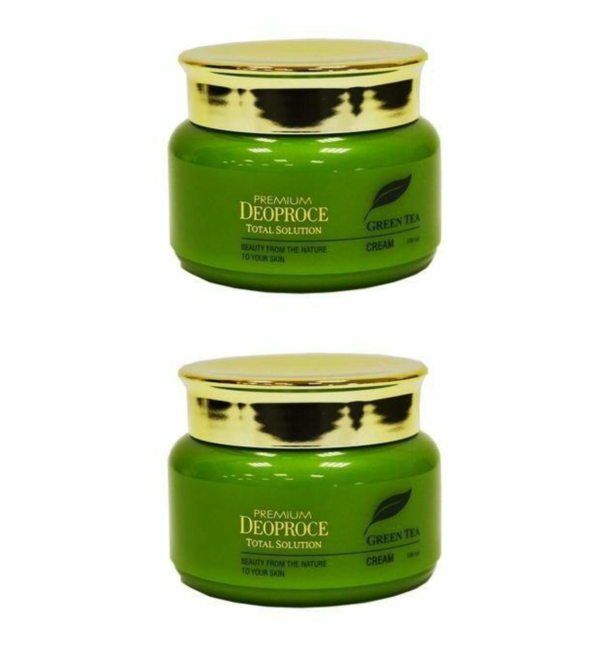 Deoproce Green tea Total Solution Cream Крем для лица, увлажняющий, на основе зеленого чая, 100 мл, 2 штуки.