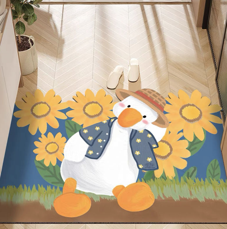 Коврик для ванной и туалета MyPads противоскользящий быстровпитывающий, быстросохнущий, стильный дизайн 90х60см, идеально для прихожей, яркий разно.