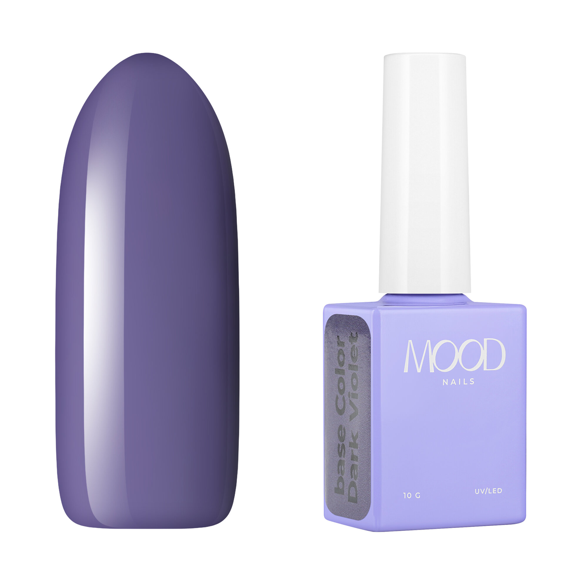 База для гель-лака MOODNAIL, Сolor Dark Violet, 10 мл