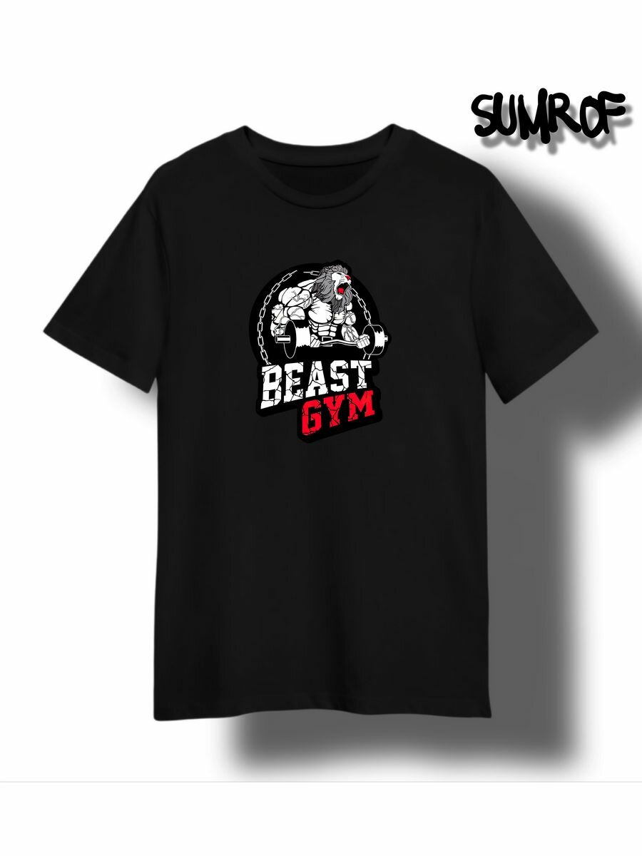 Футболка тяжелая атлетика лев