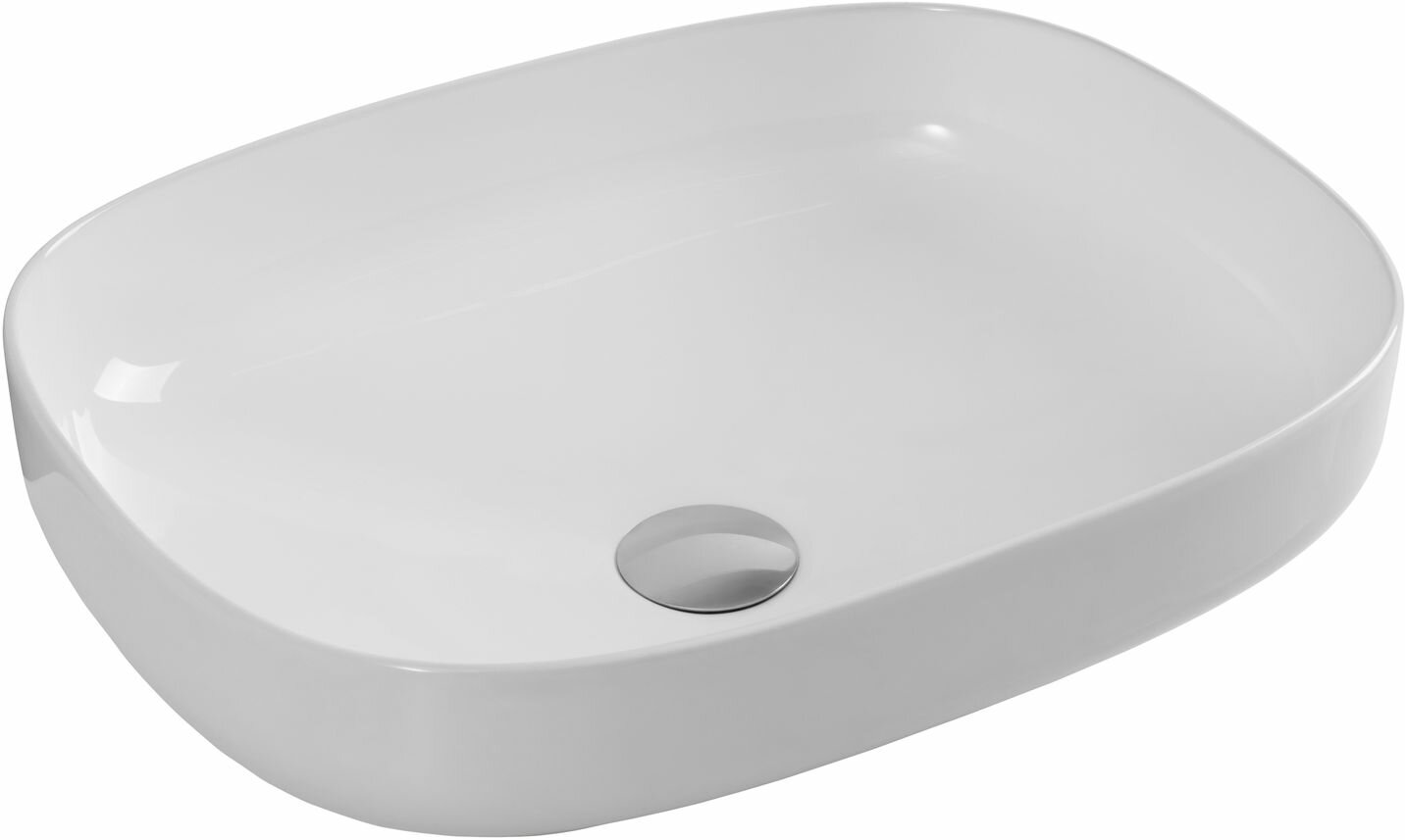 Раковина Aquanet Venanzio 38x50x15, керамика, овальная, накладная, белый