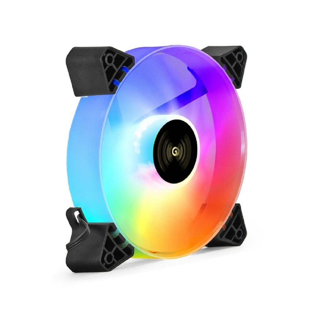 EXEGATE Вентиляторы EX295966RUS Вентилятор 12В DC с подсветкой EX12025HM3PM. FRGB.5CSU 120x120x25 мм, Hydraulic bearing гидродинамический ,