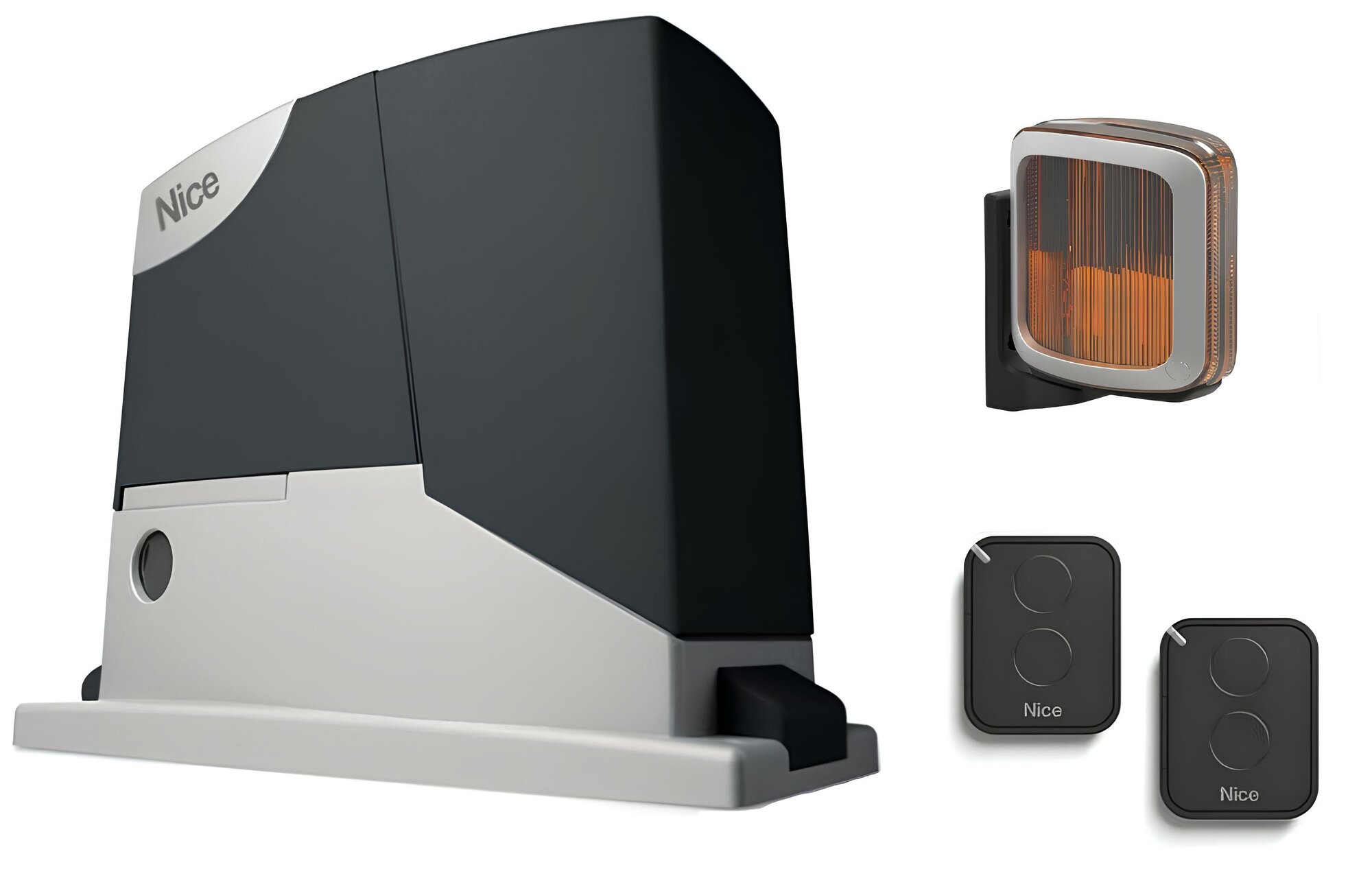 Автоматика для откатных ворот RD400KCE LK, комплект: привод, 2 пульта, сигнальная лампа