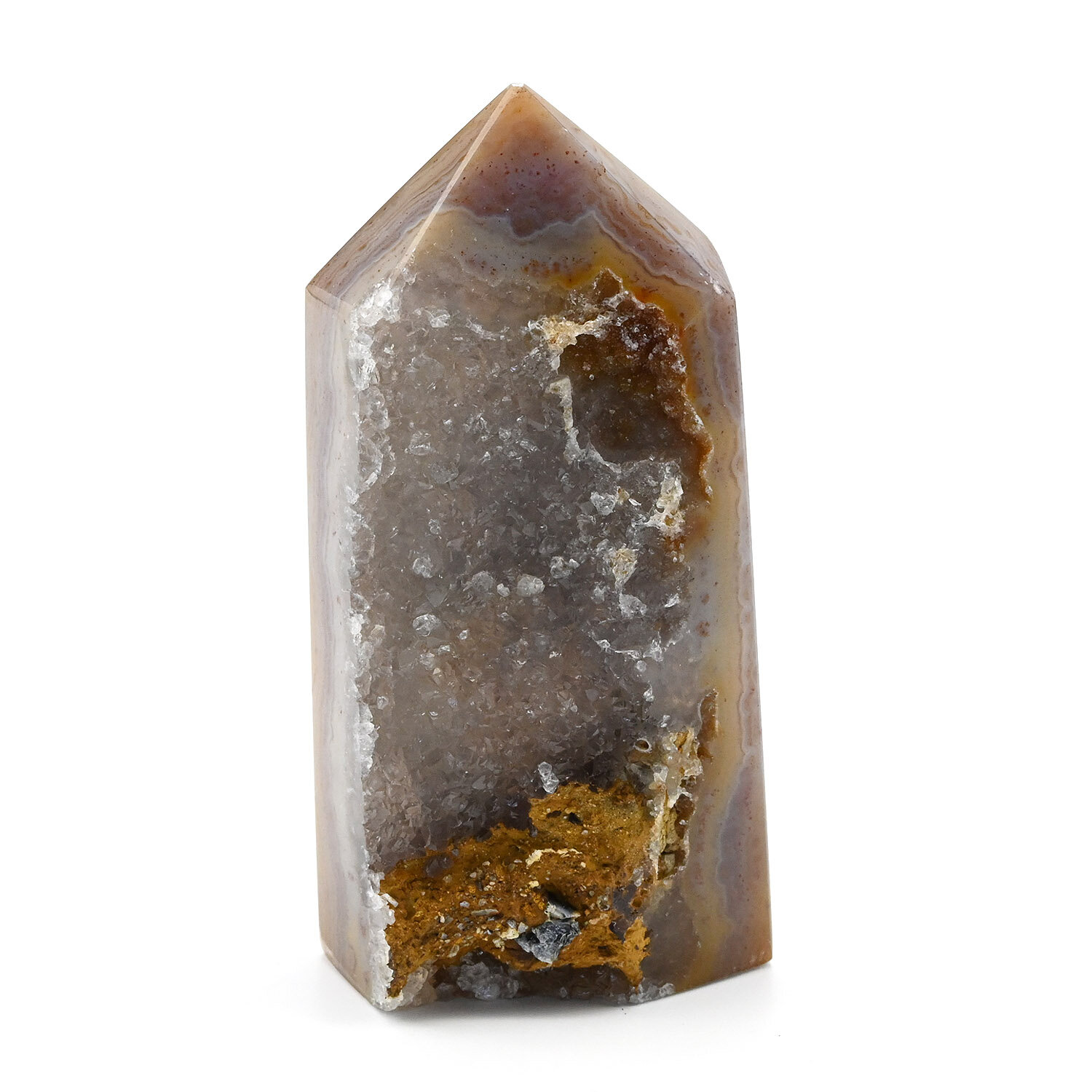 Кристалл агата с жеодой 48*30*94мм, 212г .