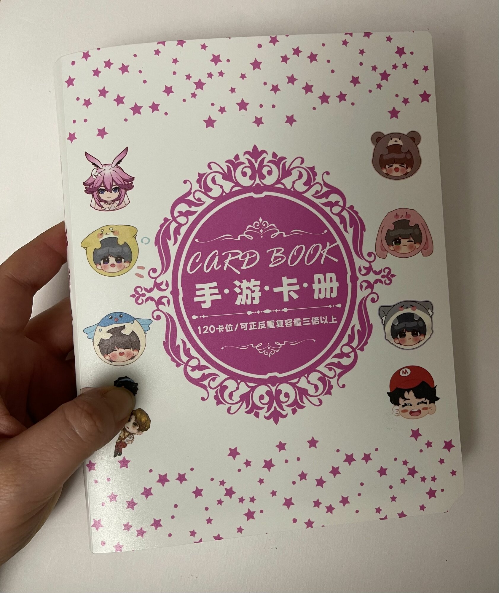 Альбом-биндер "K-POP", A5, двусторонний, прозрачный, белая/розовая обложка