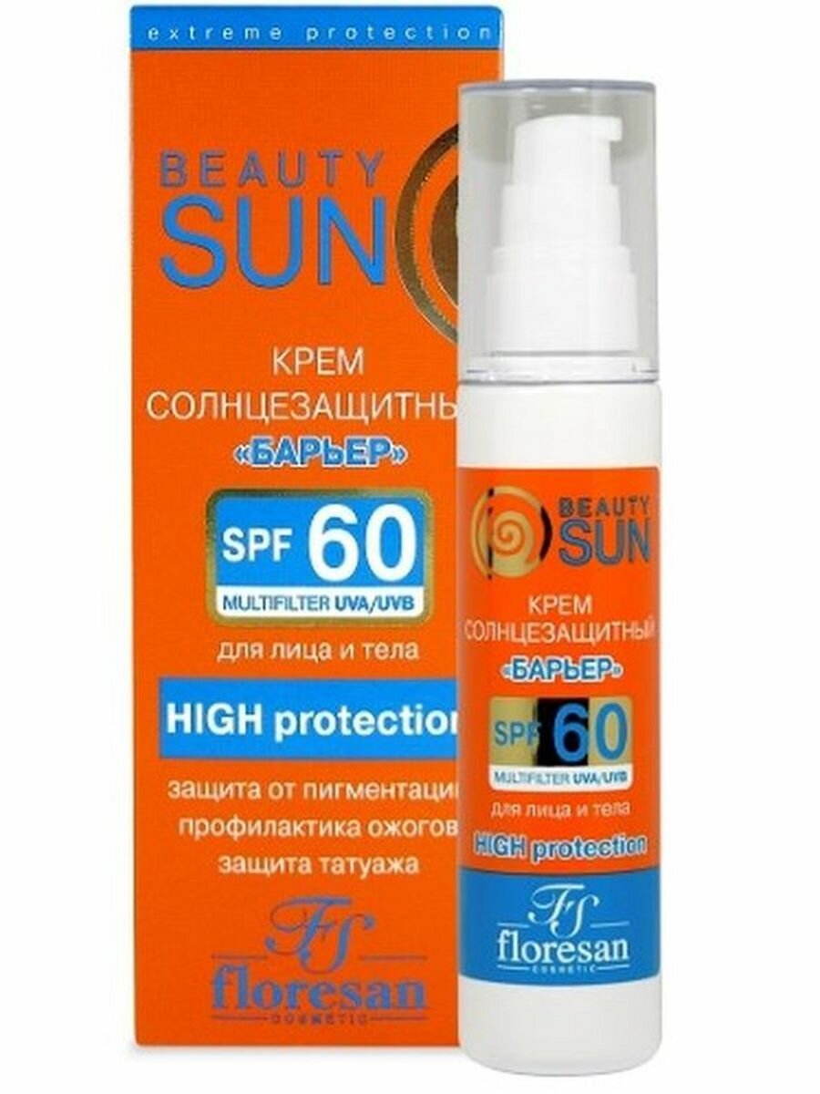 Floresan beauty sun солнцезащитный крем барьер spf60-1шт.