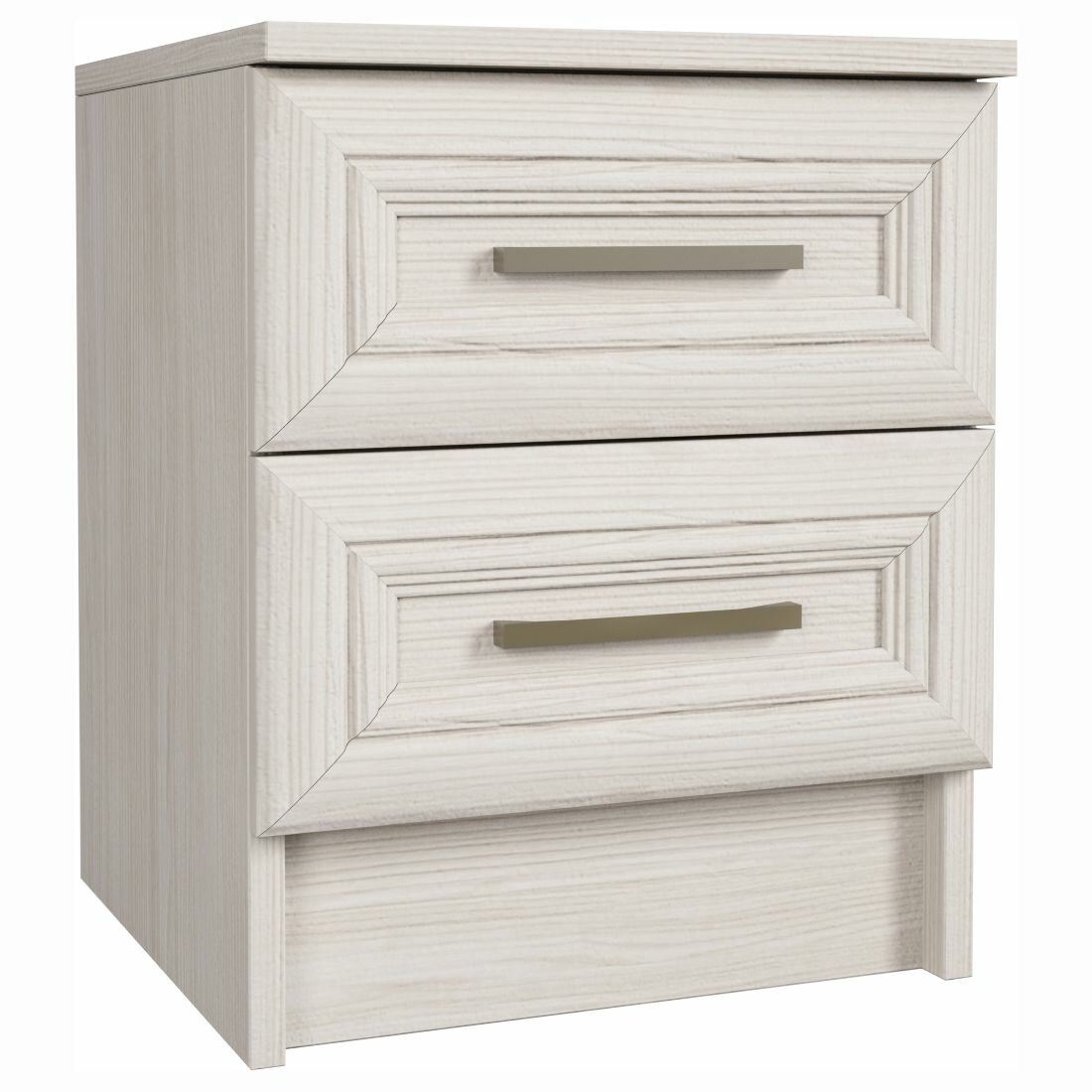 Тумба прикроватная (2 ящика) Принцесса от Астрид-Мебель, размер 40х35х42 см, цвет Анкор белый