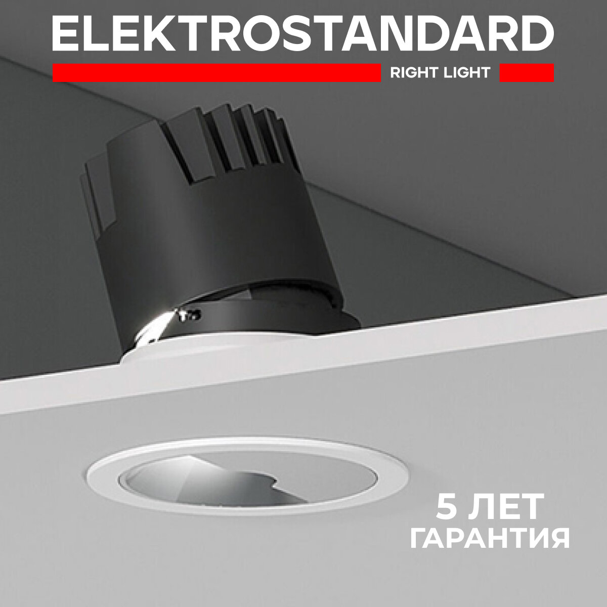 Встраиваемый точечный светодиодный светильник Elektrostandard Inline 25090/LED, 10 Вт, 4000K, цвет белый/хром