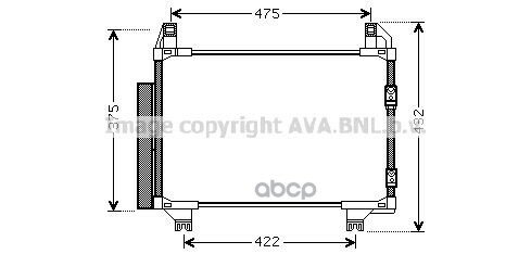 Радиатор кондиционера TOYOTA Yaris (05>) Ava арт. TO5413D