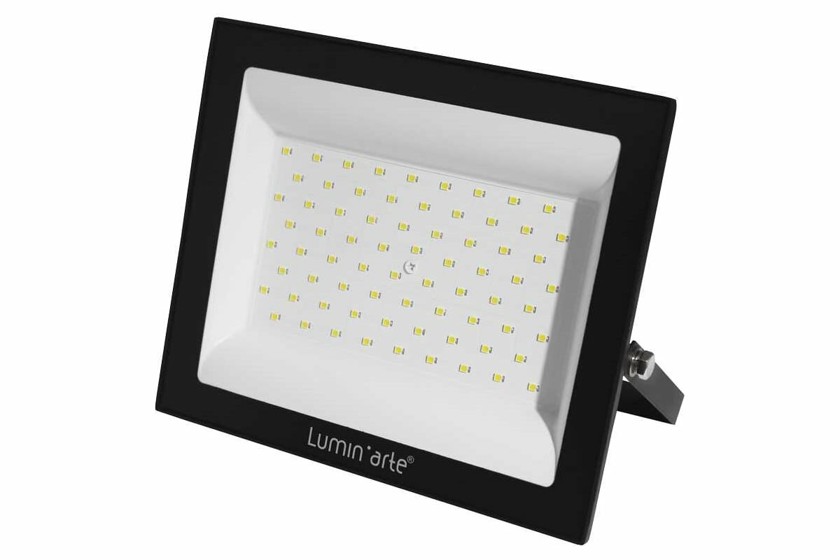 Lumin'arte Светодиодный прожектор 100 Вт 5700К IP65 8000 лм черный LFL-100W/06