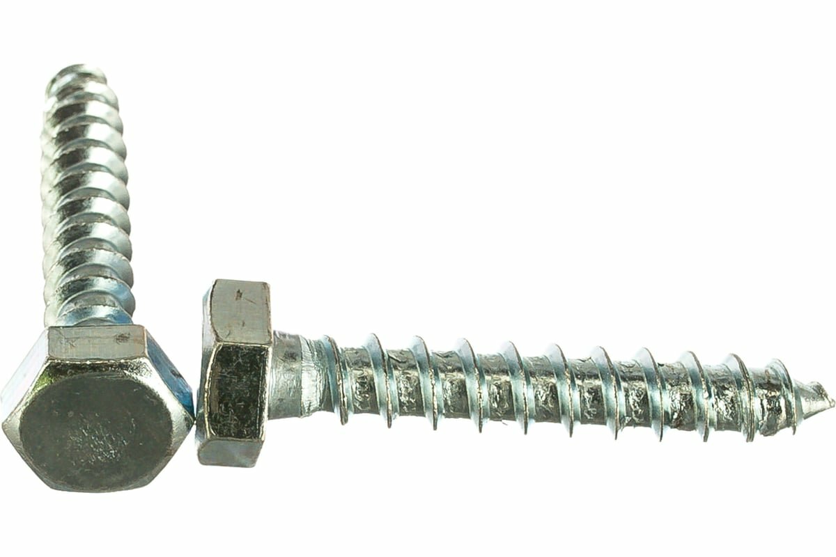 Метизный двор Шуруп глухарь с шестигранной головкой 10x60, 20 шт. 4607159063960