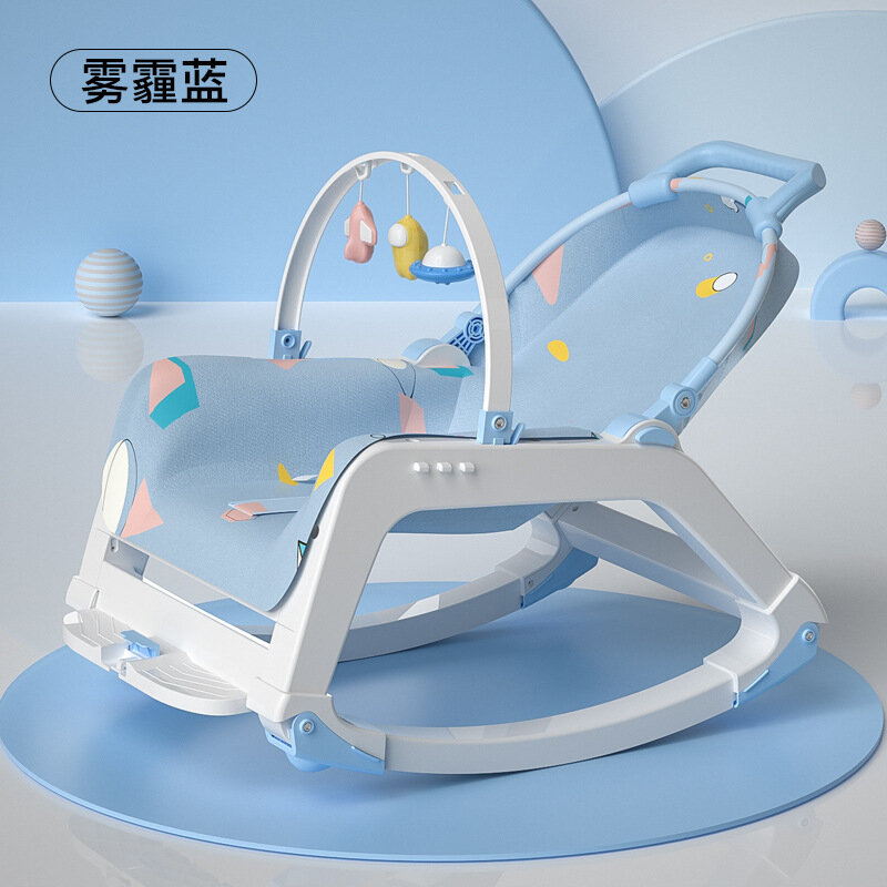 Оптовая продажа кресла-качалки для младенцев с функцией откидывания и сидения, успокаивающее кресло для сна, качалка, кровать-качалка для младенцев