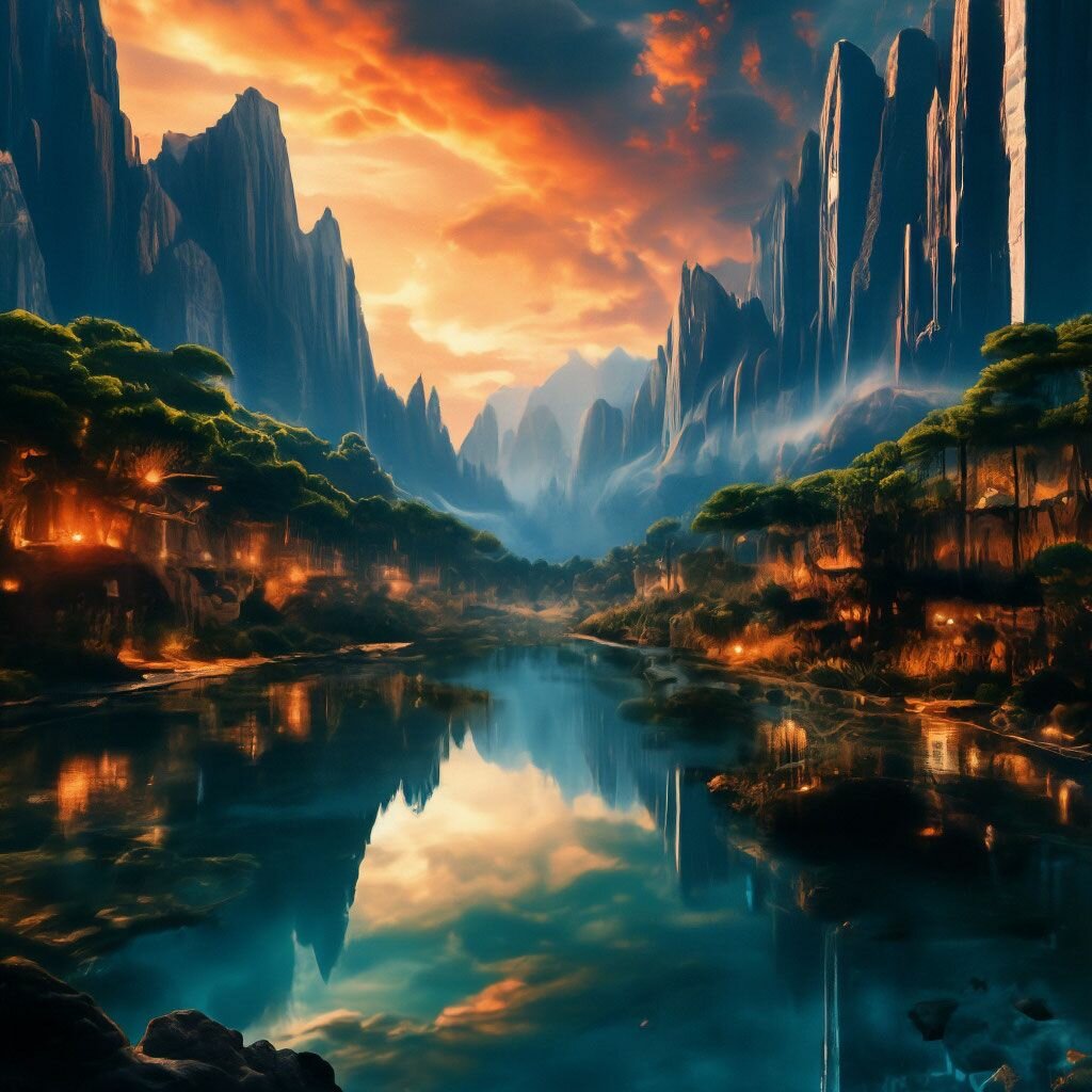 Картина по номерам масляными красками на подрамнике и подложке. Фантастический мир