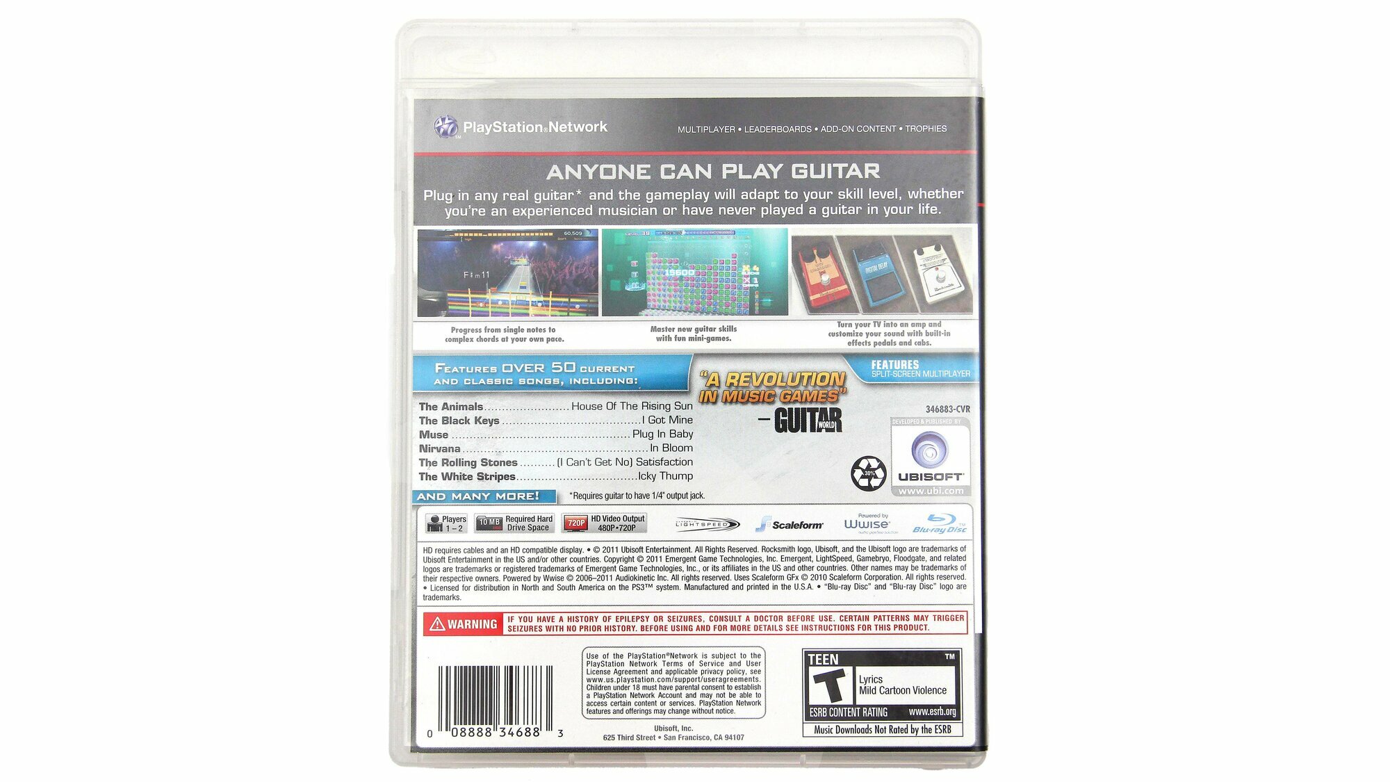 Rocksmith Authentic Guitar Games (PS3) — фото 1
