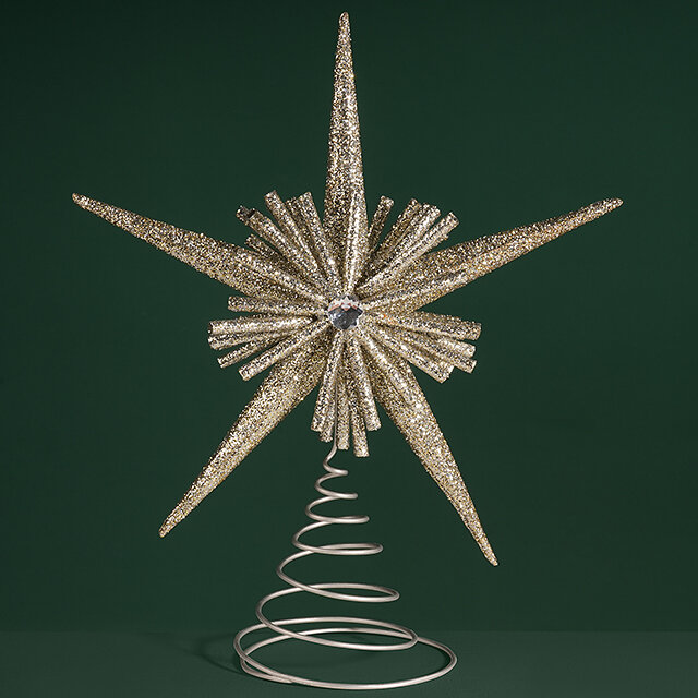 Звезда на елку Isabeau 23 см, платиновая, Winter Deco, 2007426