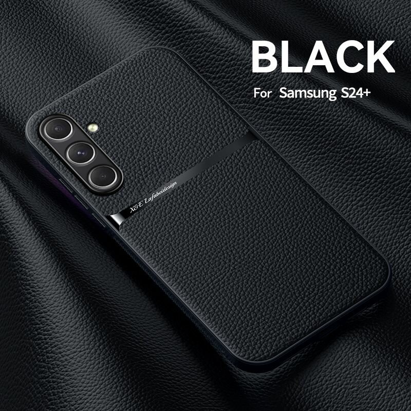 Чехол на Samsung Galaxy S24 Plus/(Самсунг Галакси с24 Плюс) , С защитой камеры / Высококачественная кожа