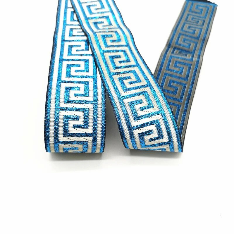 Кружевная лента LXGSMBENTENG 3 ярда Бирюзовый, Glitter Lake Blue