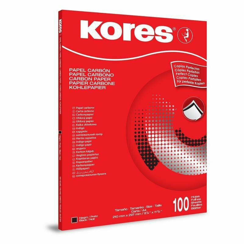 Бумага копировальная черная Kores 1200 (А4, 100 листов)
